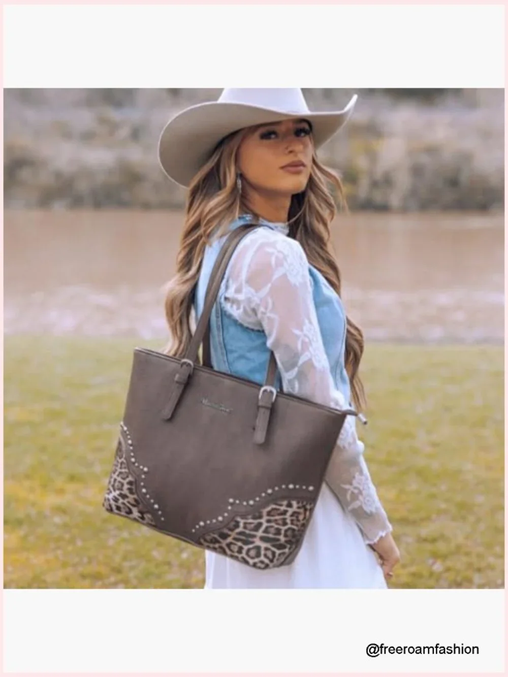 Bags | Leopard Print Tote Bag Set With Crossbody Purse And Wristlet ...